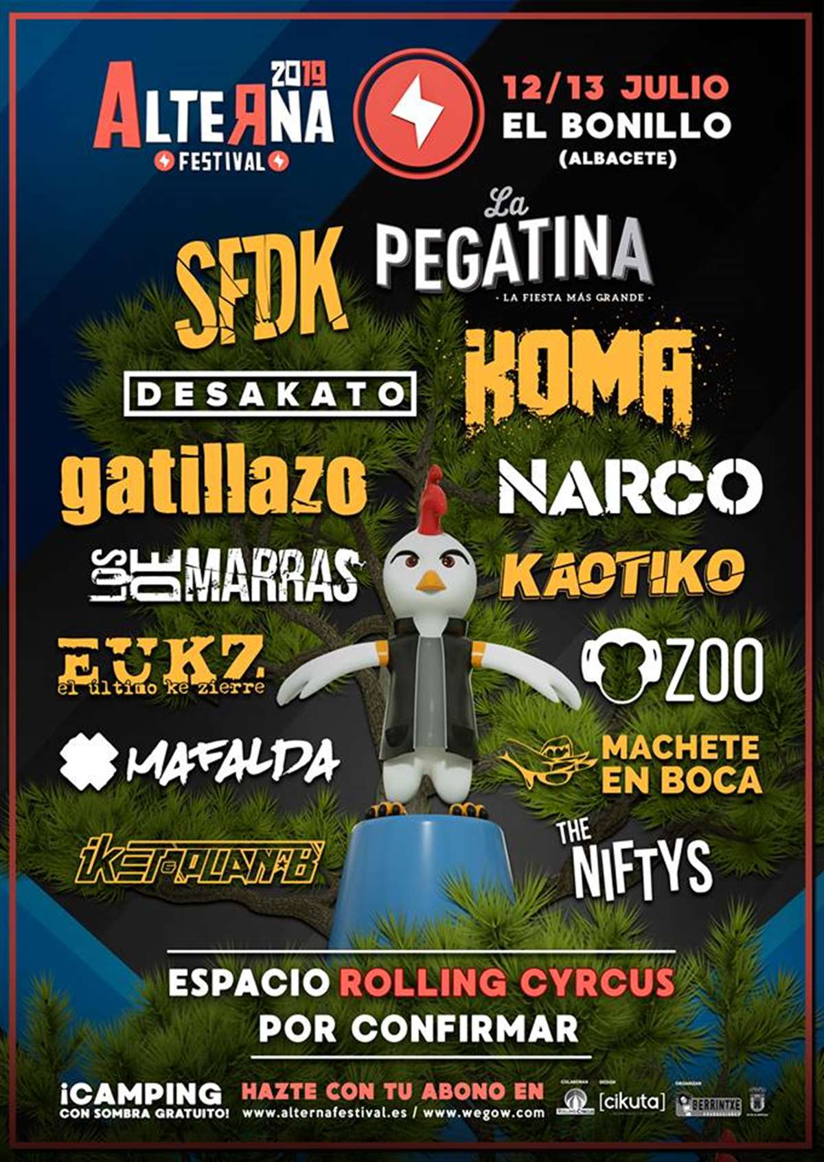 Así queda el cartel del Alterna Festival 2019