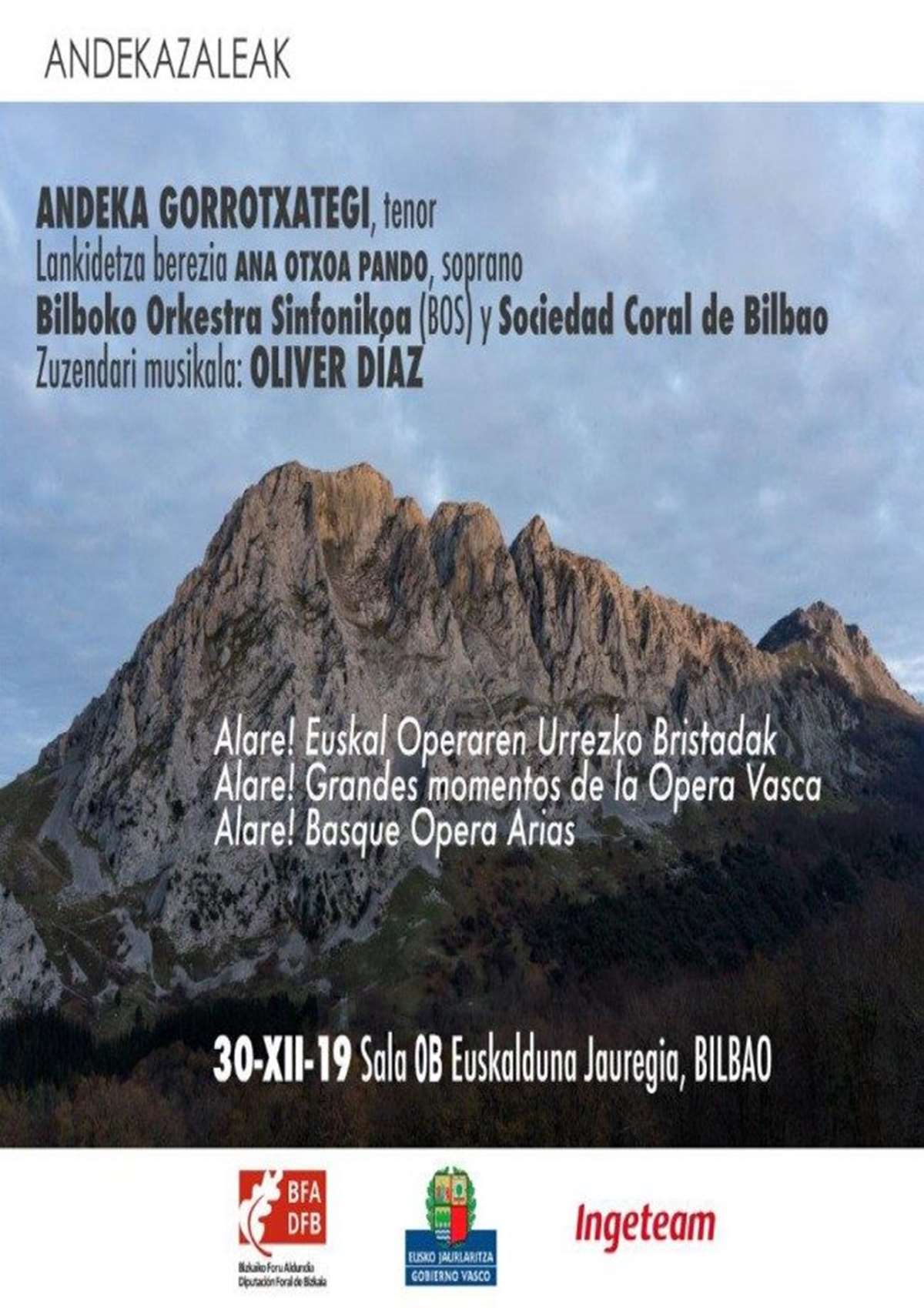 Grandes momentos de la ópera vasca en Euskalduna Bilbao